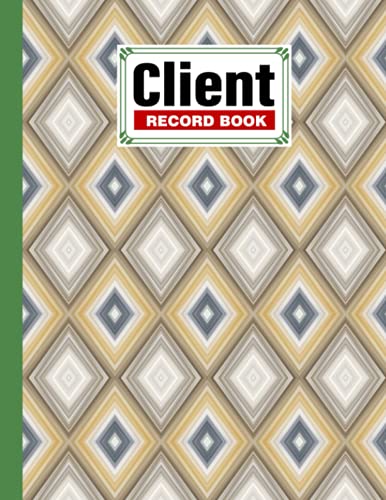 Client Record Book: Client Record Book Striped Cover, Client Tracking ...