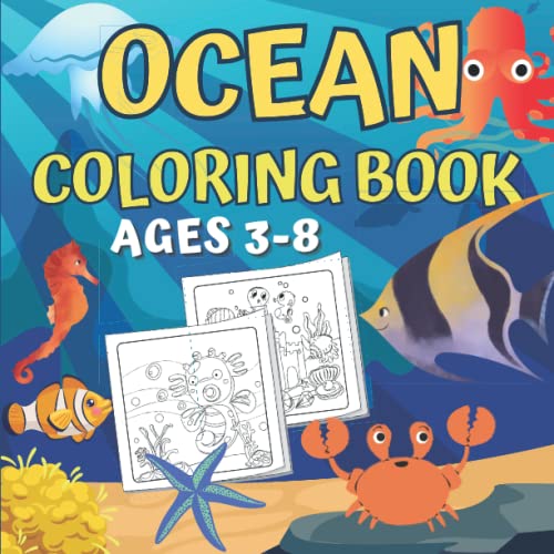 Ocean Coloring Book: Unique Beautiful Sea Creatures - Animals to Color ...