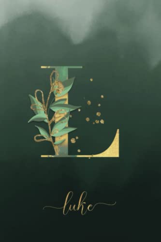 Luke: Unique Customized Journal Gift for Luke - Monogram Initial Letter ...