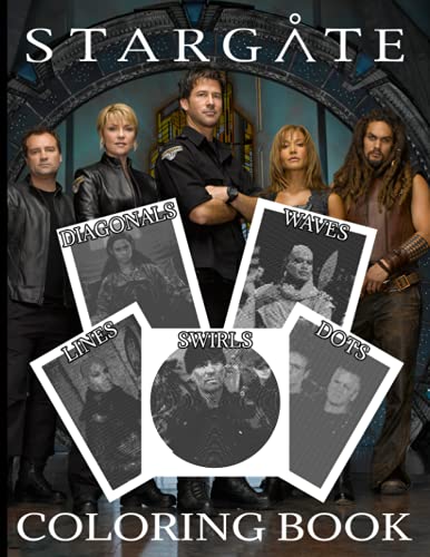 Stargate Dots Swirls Diagonals Lines Waves Coloring Book: Impressive ...