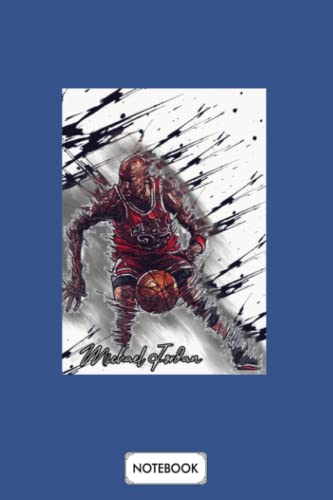Michael Jordan Art 6 N05530 Notebook: Lined College Ruled Paper, Diary ...