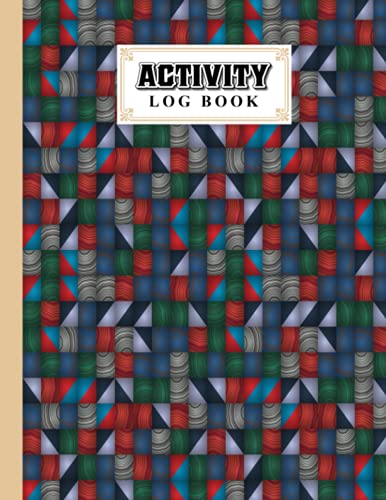 Activity Log Book: Squares Cover Activity Log Book, 120 Pages, 8.5X11 ...