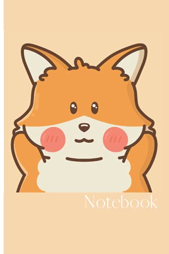 Cute Kawaii Fox Notebook: 6x9 inch (130 Pages) Anime Kawaii Fox ...