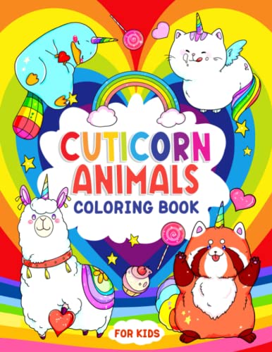 Cuticorn Animals Coloring Book For Kids: Fun And Easy Coloring Pages ...