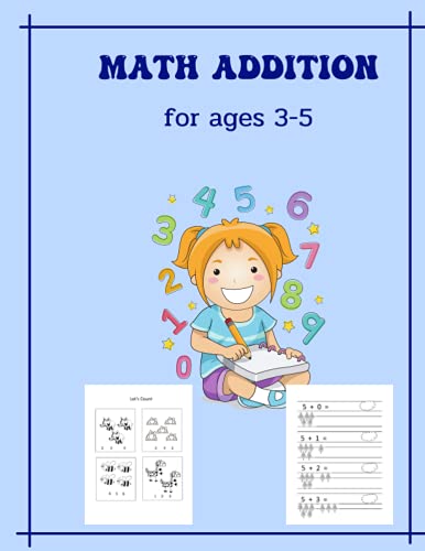 Math Addition for ages 3-5: Pre school Math Workbook for kids Ages 3-5 ...