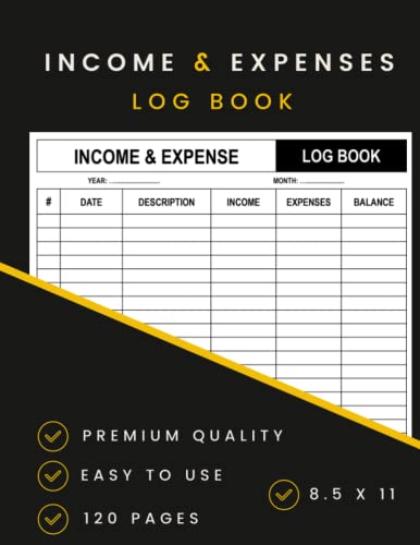 Income And Expense Log Book Small Business Daily: Daily & Monthly ...