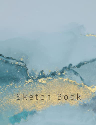 Color Blue and Gold: Full Size Notebook for Drawing, Writing, Painting ...