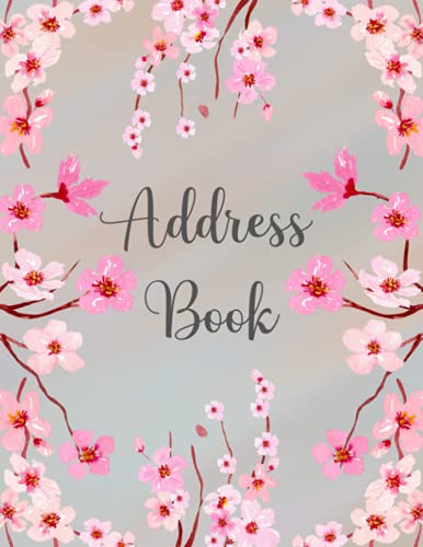 Address Book: Beautiful Blossom Large Print Address Book with Printed ...