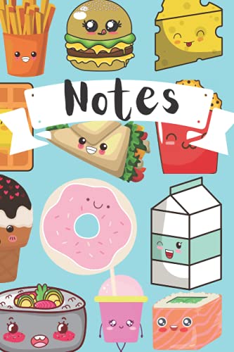 cute kawaii food notebook | cartoon food journal | unique notebooks ...