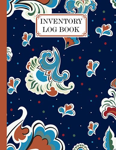 Inventory Log Book: Floral Cover inventory list notebook, Large ...