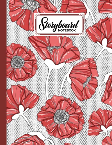 Storyboard Notebook: Poppy Storyboard Notebook, Cinema Notebooks for ...