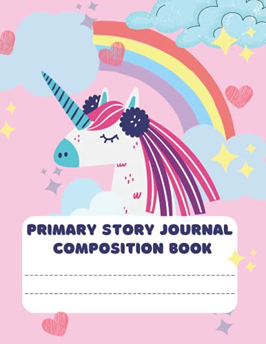 Primary Story Journal Composition Book: Colorful Rainbows and Cut ...