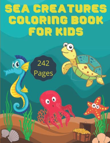 Sea Creatures Coloring Book For Kids: Big Coloring Books For Toddlers ...