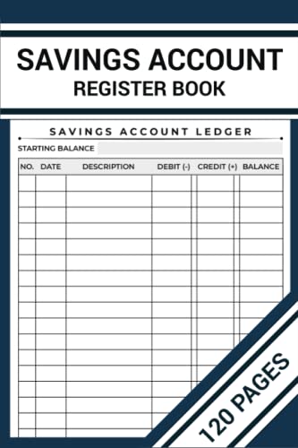 Savings Account Register Book: Perfect Pocket Size 6 X 9 Inches Money ...