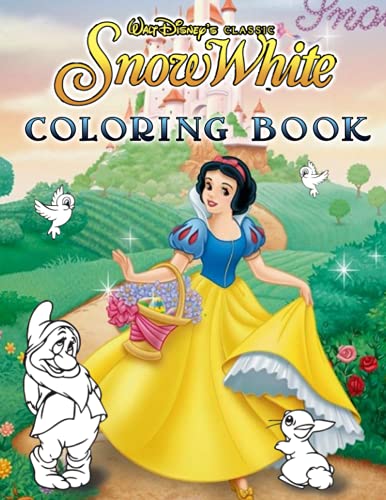 SNOW WHITE coloring book: +50 cute SNOW WHITE Images To Color For Kids ...
