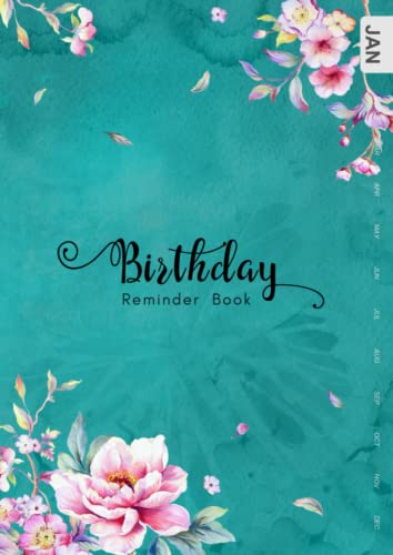 Birthday Reminder Book: A4 Large Notebook for Recording Birthdays ...