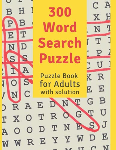 300 Word Search Puzzle Book for Adults With Solution: Big Puzzlebook ...