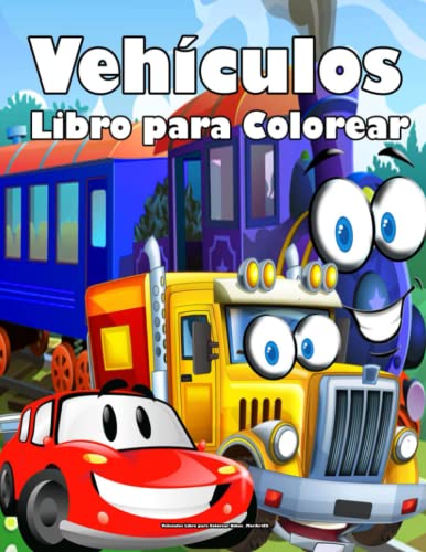 Vehículos Libro para Colorear Niños _MerArtES: Con +50 hermosas ...