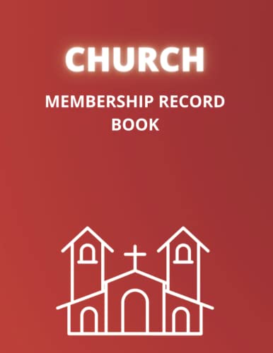 Church Membership Record Book: New Members Registries Log, Membership ...