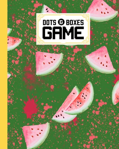 Dots And Boxes Game Dots Boxes Activity Book Watermelon Cover 120 dots-and-boxes-game-dots-boxes-activity-book-watermelon-cover-120