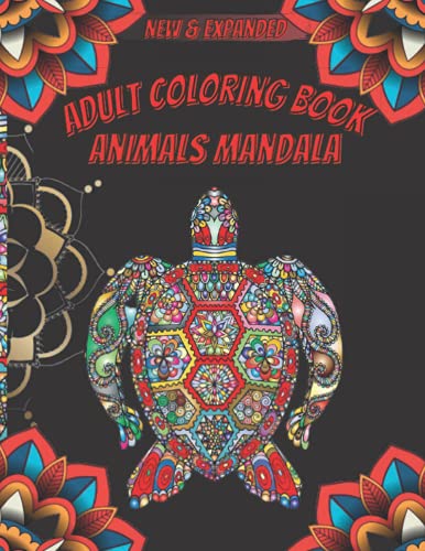 Adult Coloring Book Animals Mandala: An Adult Coloring Book with Lions ...