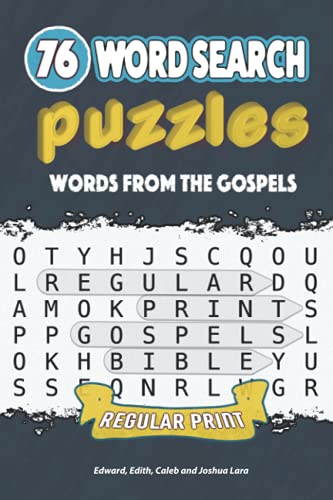 76 Word Search Puzzles - Words from the Gospels: Regular Print by ...