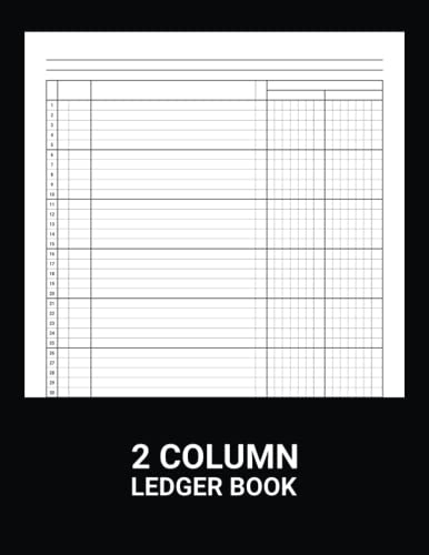 2 Column Ledger Book: Simple All Purpose Blank 2 Column Ledger Book for ...