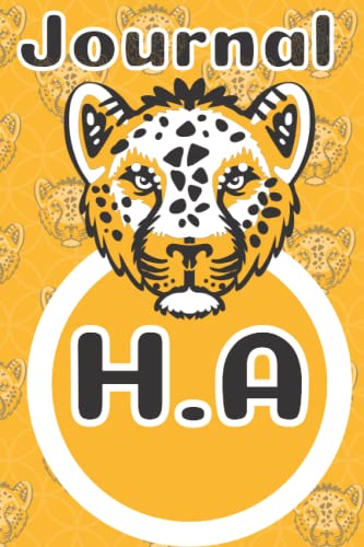 H.A: Monogram Initial Letter Name Tiger Journal/Notebook Tiger script ...