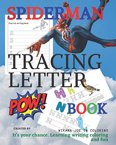 Spiderman Tracing Letter Book: Alphabet handwriting, with tracing dots ...