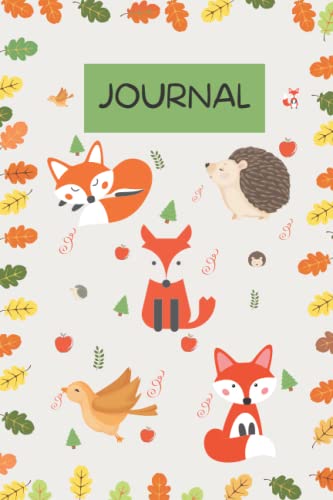 JOURNAL-FOX & HEDGEHOG: cute fox, hedgehog journal by Grateful ...