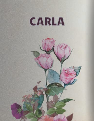 CARLA: Cuaderno de notas | Diseño floral, nombre personalizado CARLA ...