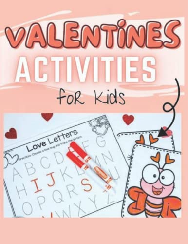 Valentine's Day Activity Book For Kids: A 90 fun Coloring Activity for ...