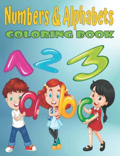 Numbers & Alphabets Coloring Book: Fun Activity Book For Preschoolers ...