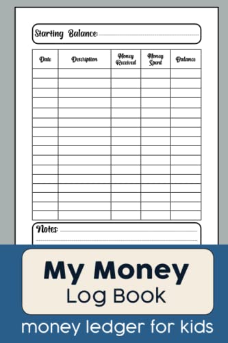 My Money Log Book: Savings Money Ledger Book for Kids | 5 Column Ledger ...