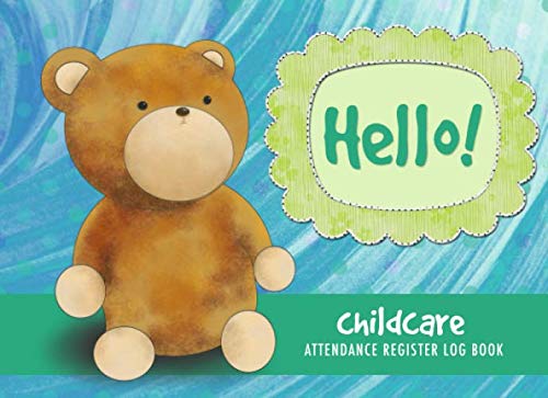 Childcare Attendance Register Log Book | Welcome Bear Blue Theme: 160 ...