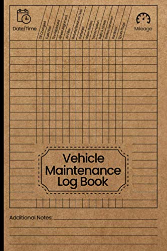 Vehicle Maintenance Log Book: Repairs and Maintenance Record Book for ...