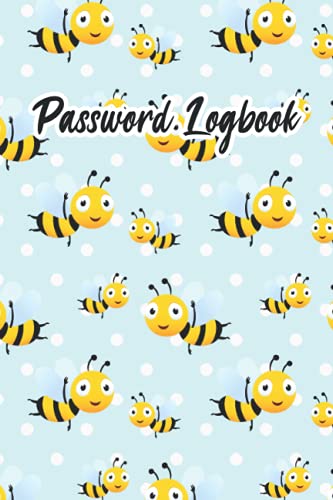 Password Logbook: Honey Bee Themed Internet Address and Password ...
