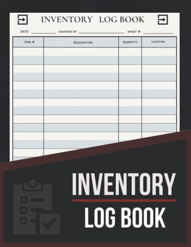 Inventory Log Book: Inventory Book for Home or Small Business| Large ...