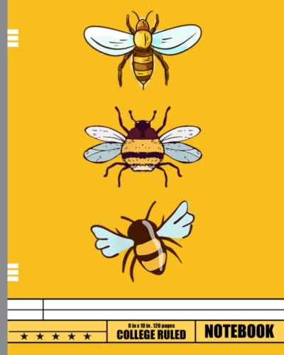 Save The Honey Bees Beekeeper Cute Bee Notebook: Bee Gifts For Bee ...