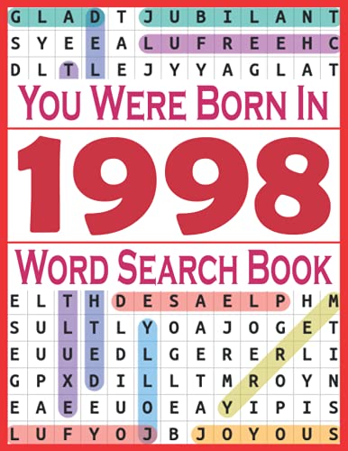 Born In 1998 Word Search Book: 100+ Large Print Themed Word Search ...