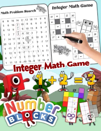 Numberblocks Integer Math Game Book: Math workbook for Grade 1, kid ...