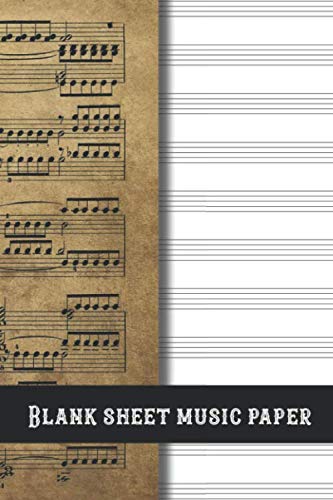 Blank sheet music paper: Pocket size manuscript notebook for music ...