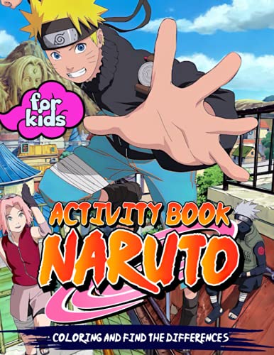 Naruto Activity Book for Kids: Coloring and Find The Differences by Mia ...