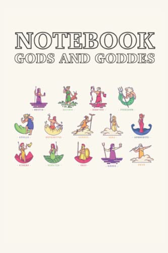 Notebook of gods and goddesses: Götter and goddess notebook 120 pages ...