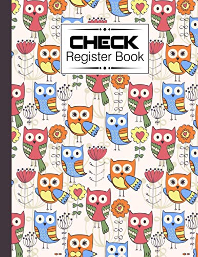 Check Register Book: Owl Flowers Check Register Book, A Simple Checking ...