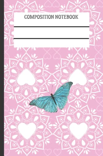 BUTTERFLIES COMPOSITION NOTEBOOK: MANDALA NOTEBOOK FOR WOMEN by Ana ...