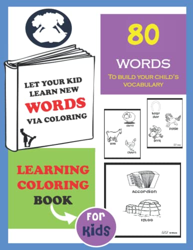 learning Coloring book for kids: 80 words To build your child’s ...