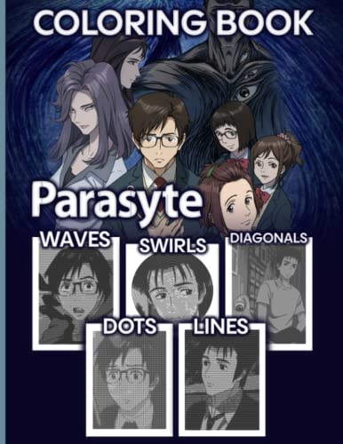 Parasyte Dots Lines Waves Swirls Diagonals Coloring Book: Puzzle ...