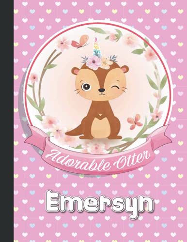 Emersyn Personalized Kawaii Ottercorn Sketchbook For Girls With their ...