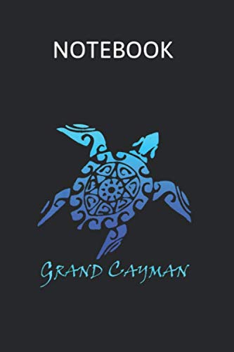 Notebook: Grand Cayman Vintage Retro Tribal Turtle Vacation Gift ...